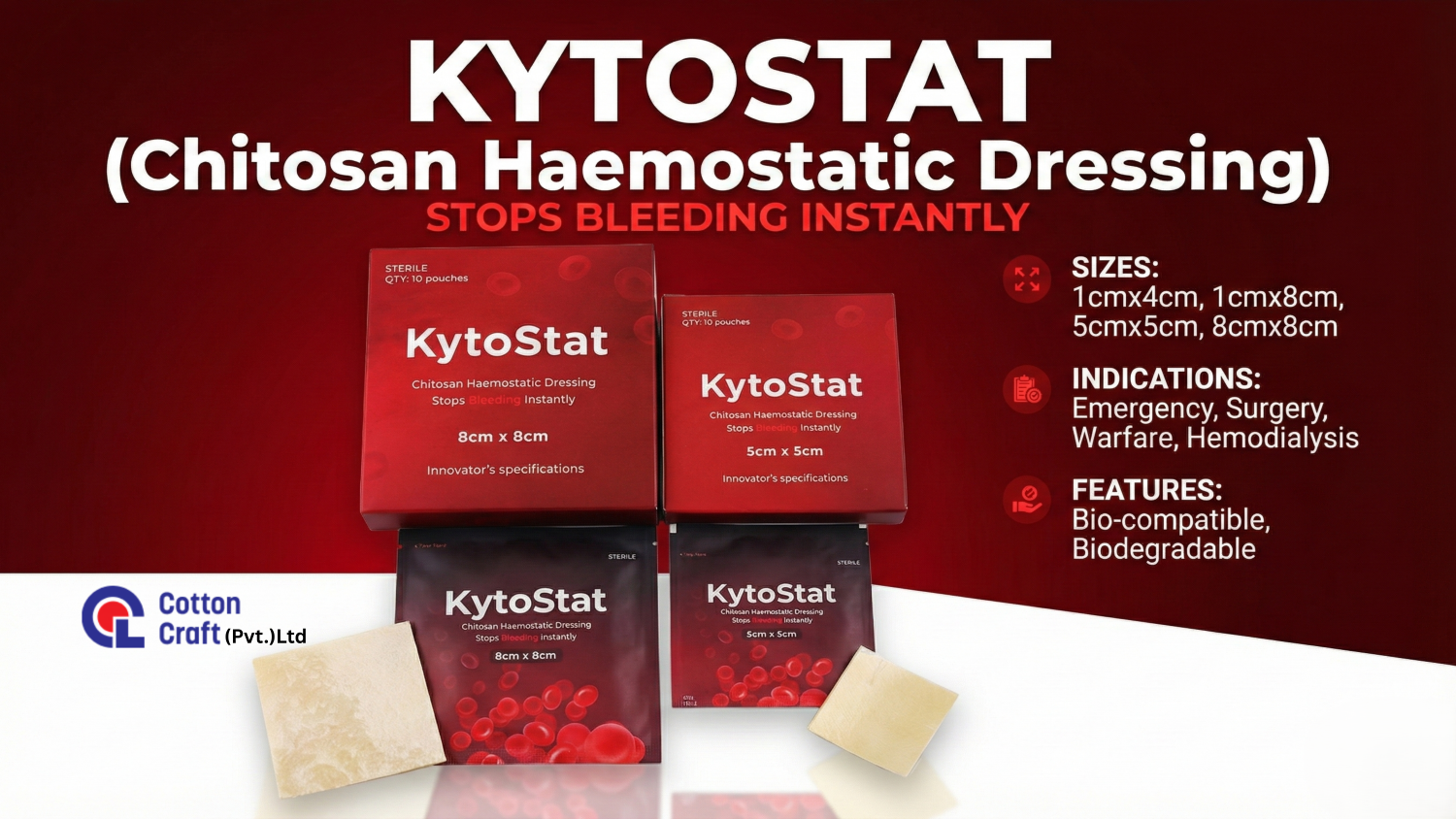 KytoStat Haemostatic Dressing: Where Chitosan's Hemostatic Power Saves ...