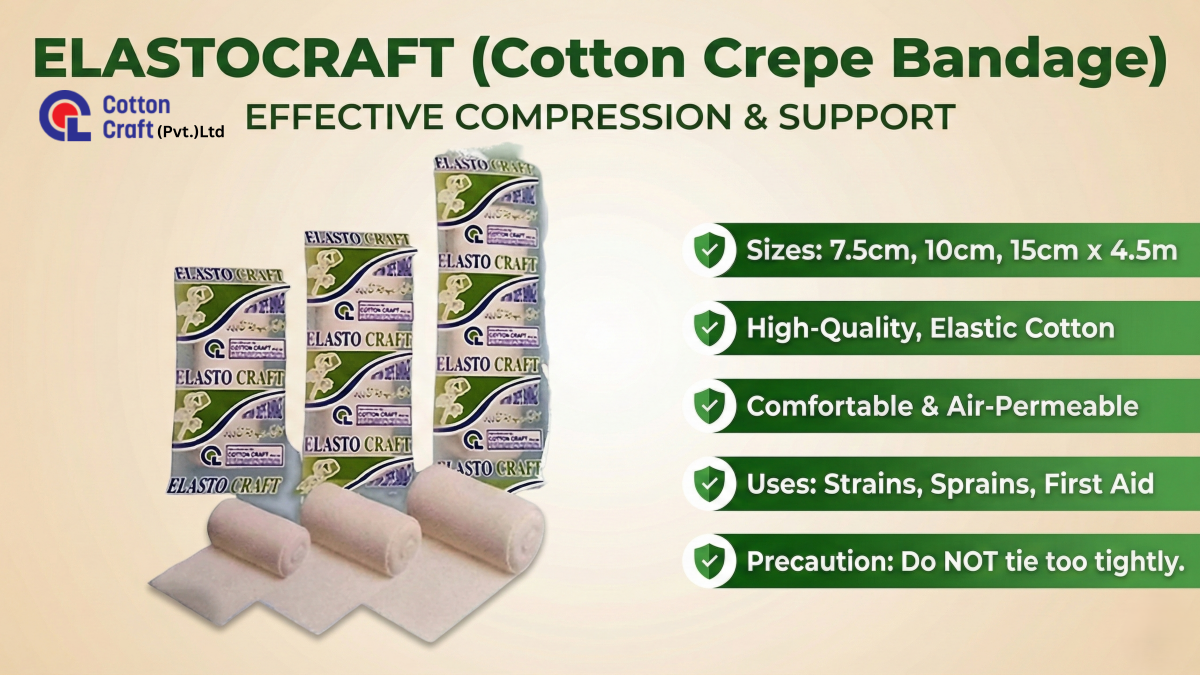 Elastocraft Cotton Crepe Bandage: Where Twisted Thread Engineering ...